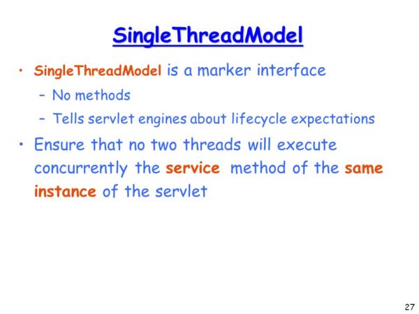 SingleThreadModel interface – CodeBridePlus.com